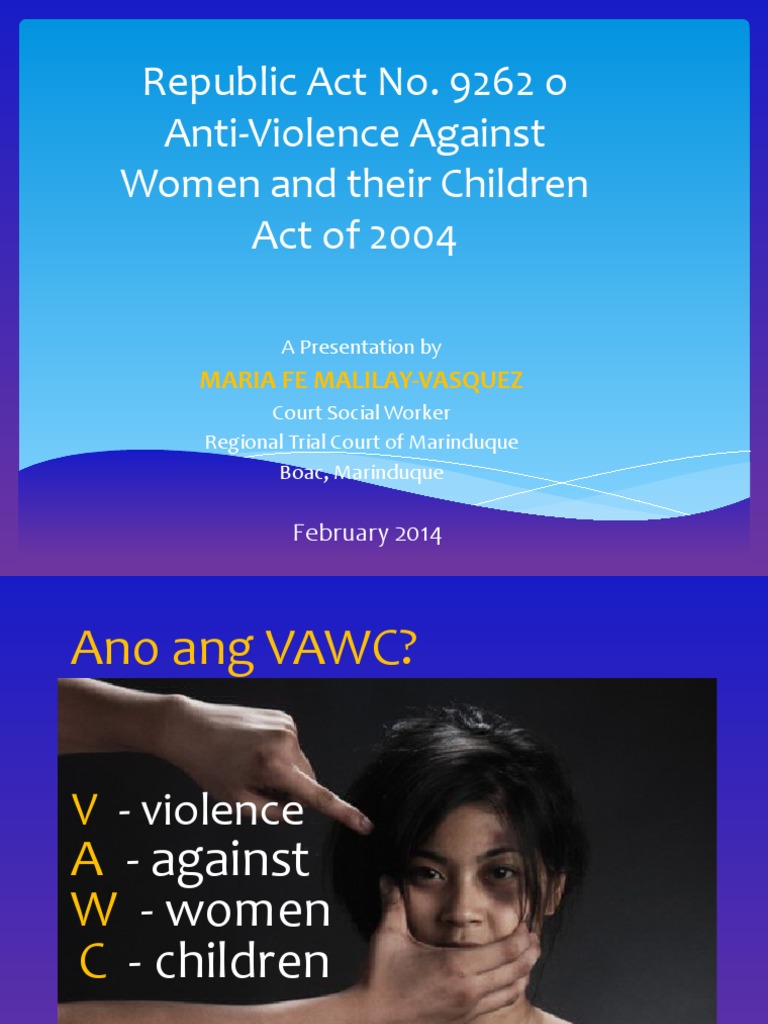 Dokumen - Tips - Violence Against Women Ra9262 A Powerpoint ...