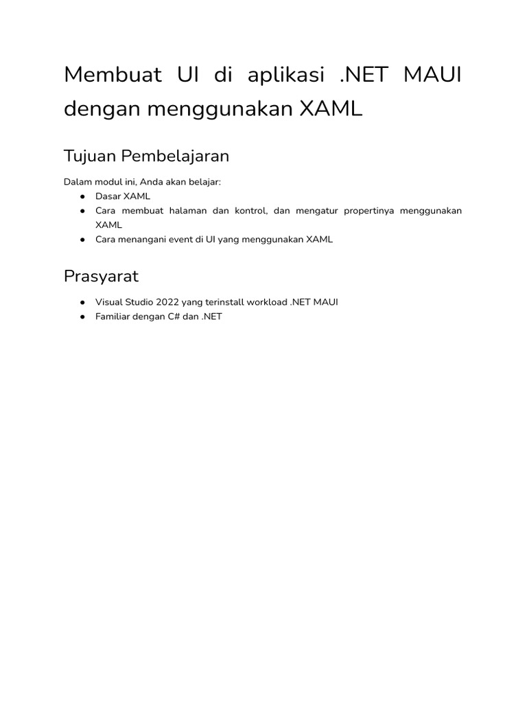 Modul 2 Praktikum NET MAUI | PDF
