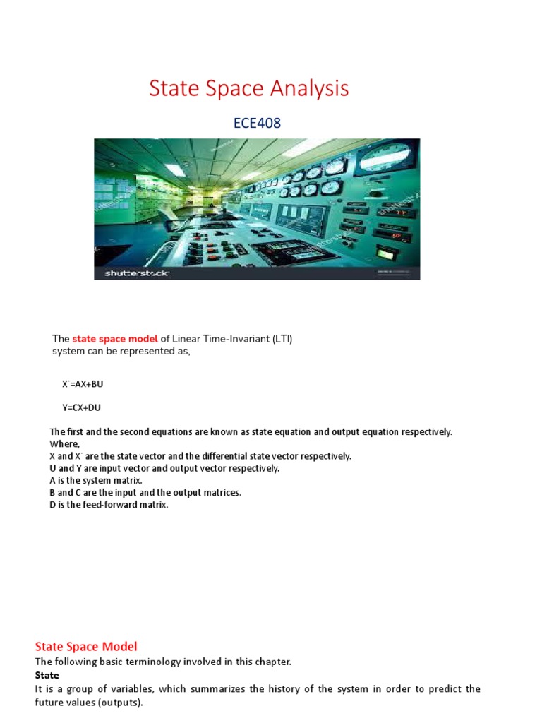 ECE408 - Week 12 - State Space | PDF | Determinant | Matrix (Mathematics)
