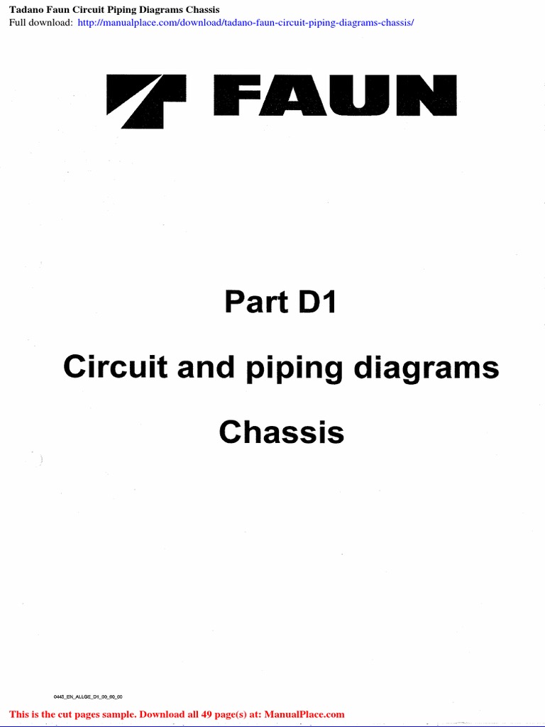 Tadano Faun Circuit Piping Diagrams Chassis | PDF | Relay | Diode