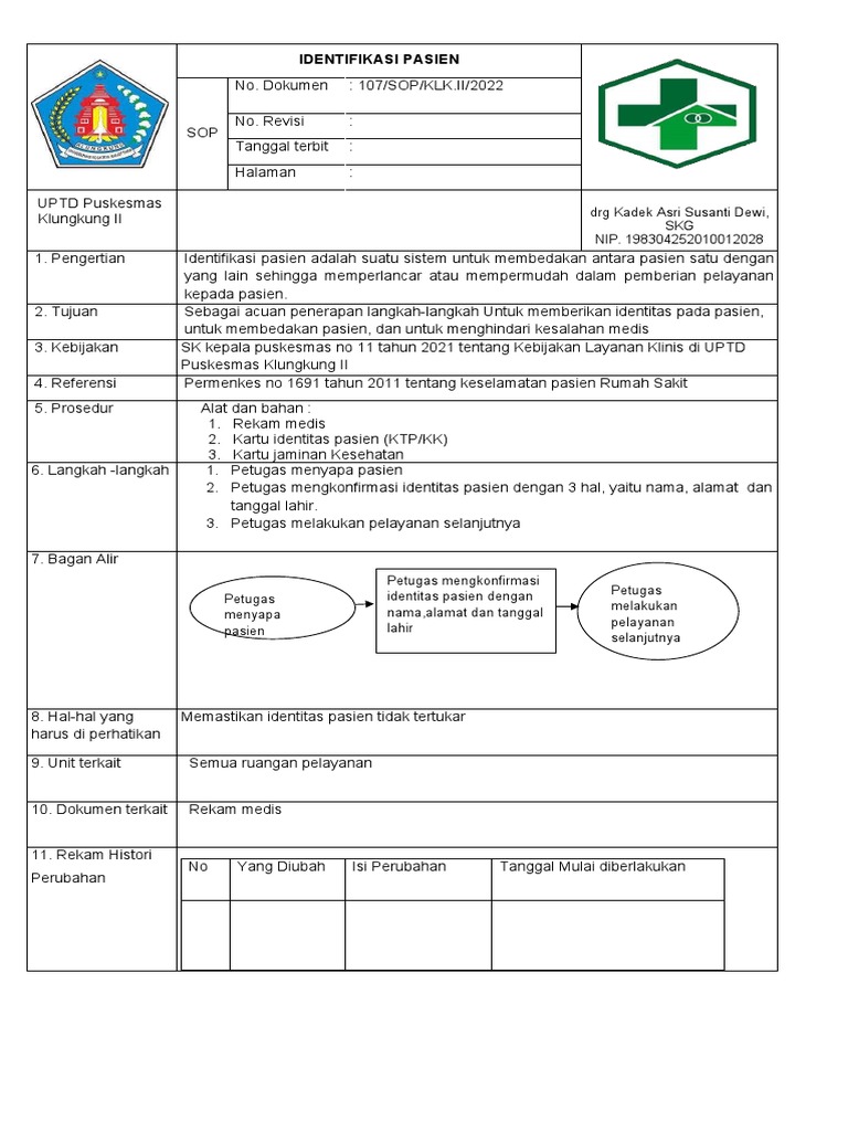Contoh Format Sop Puskesmas | PDF