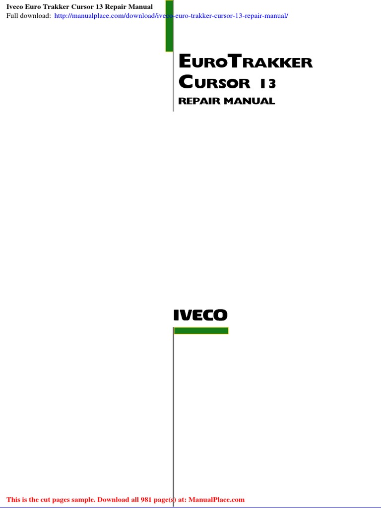 Iveco Euro Trakker Cursor 13 Repair Manual | PDF | Axle | Four Wheel Drive
