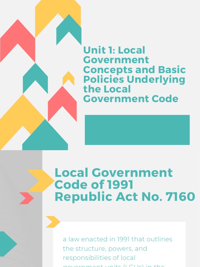 Local Government Concepts and Basic Policies Underlying The Local ...