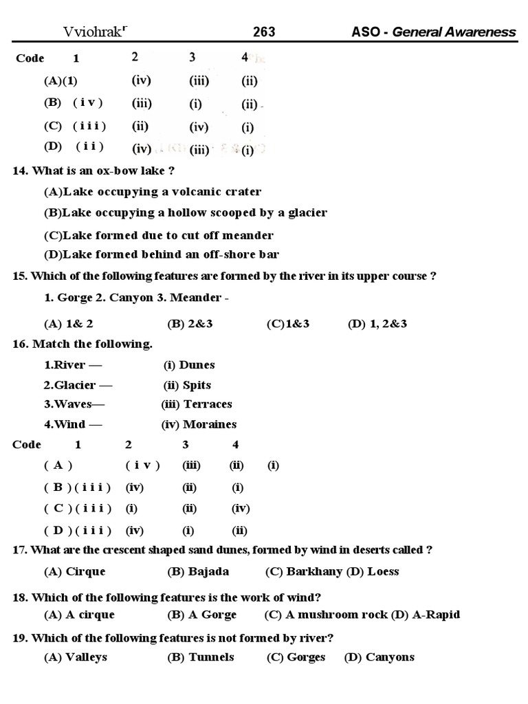 MCQ Paper 3 Geography | PDF
