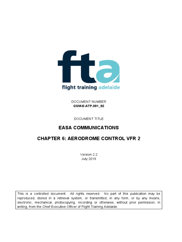 VFR Holdline and Aerodrome Info | PDF | Air Traffic Control | Visual ...