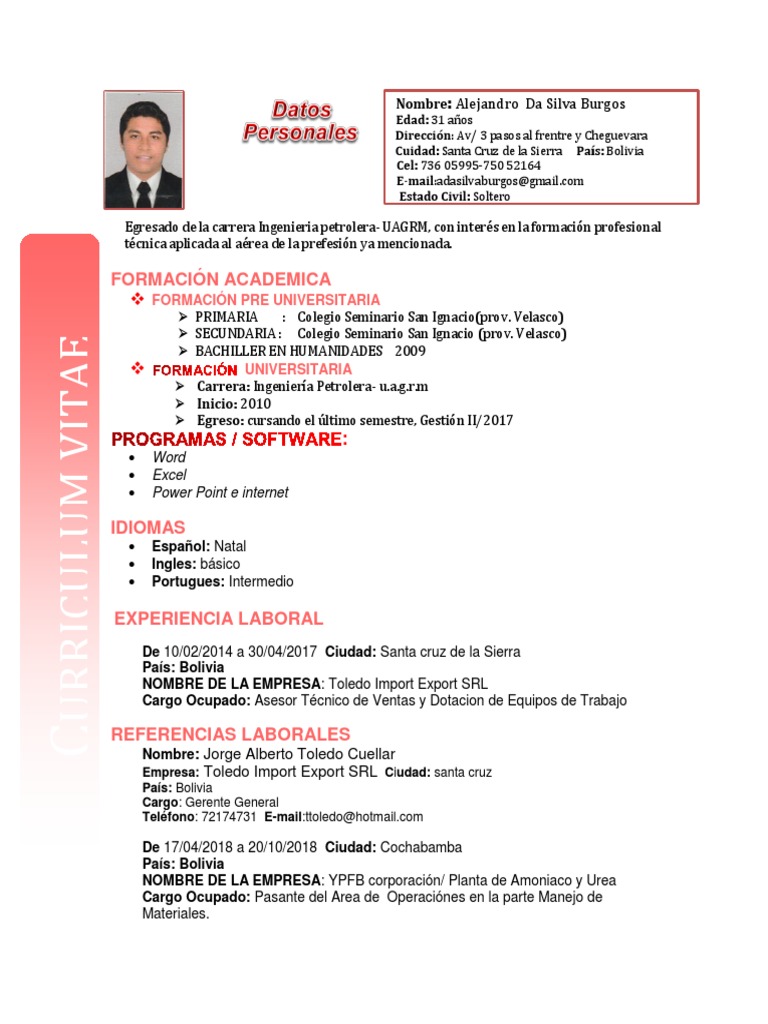 CV para Imprimir Con Respaldo Actualizado 10-2021 | PDF