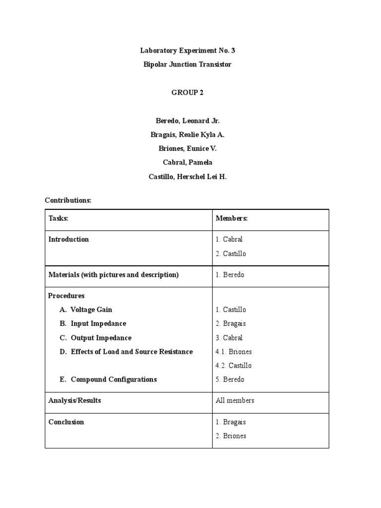 BJT Lab Guide for Engineering Students | PDF | Bipolar Junction ...