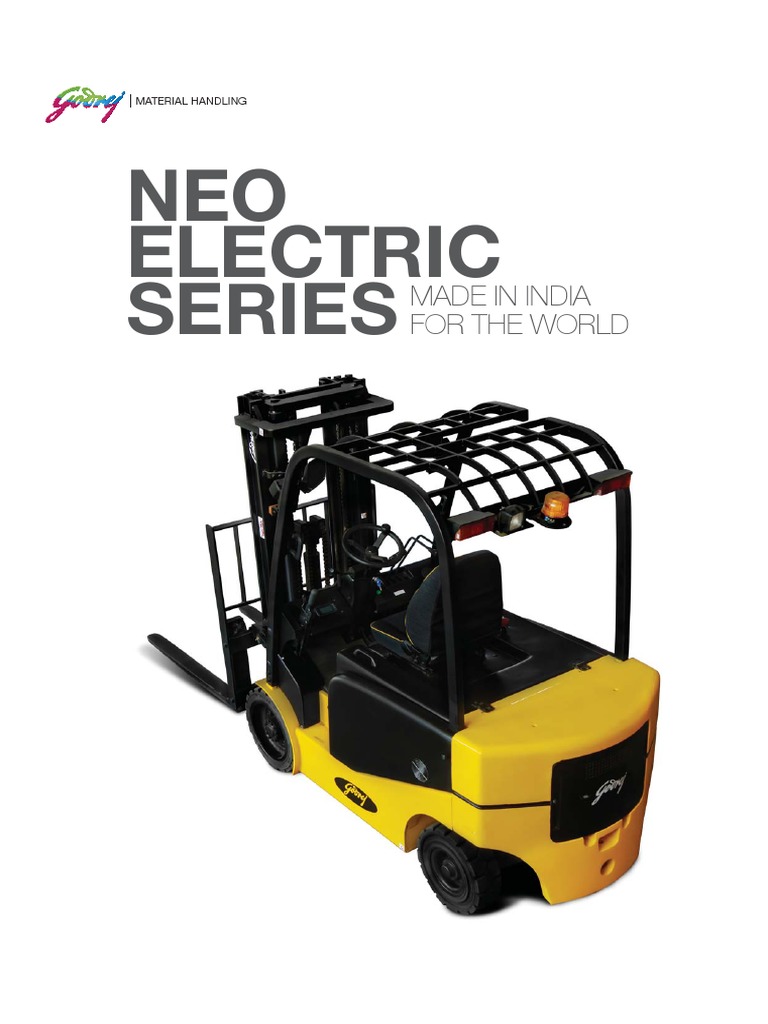 Godrej 1 5 To 3 Ton Electric Forklifts Neo | PDF | Forklift ...