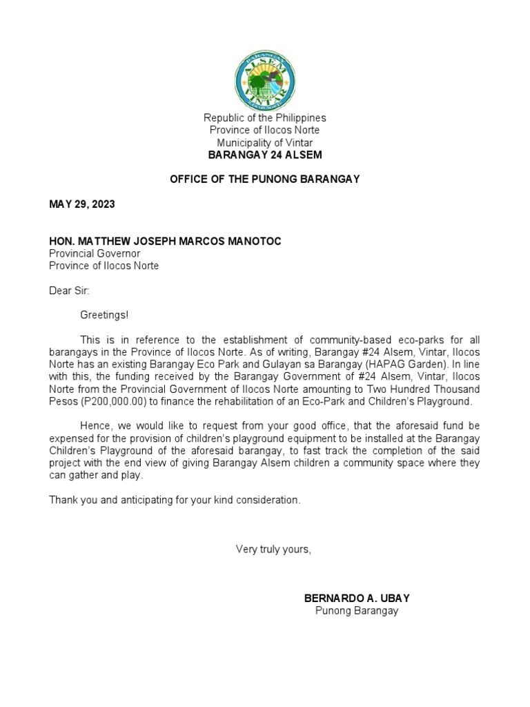 ALSEM Barangay Children's Park | PDF