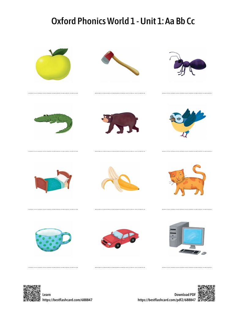 Oxford Phonics World 1 - Unit 1: Aa BB CC: Learn Download PDF | PDF