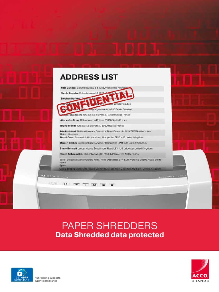 Rexel and Leitz Shredding Brochure 2020 | PDF | Computing