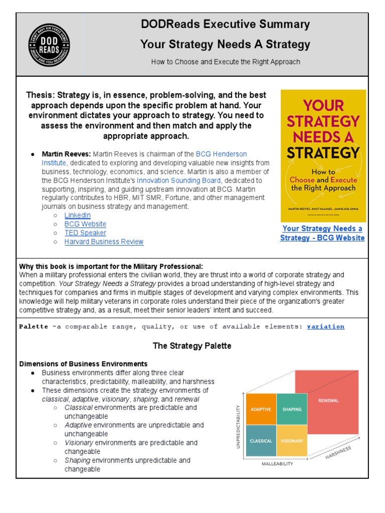 Strategy Approaches for Business Environments | PDF | Strategic Management