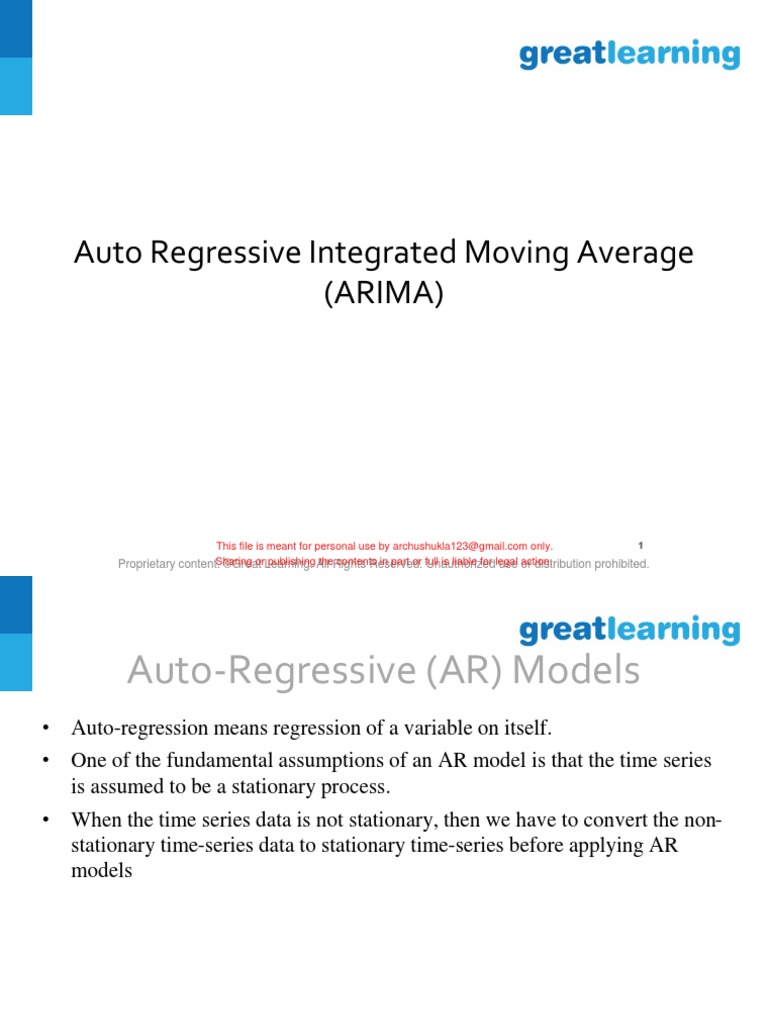 Understanding ARIMA Models for Time Series Analysis | PDF ...