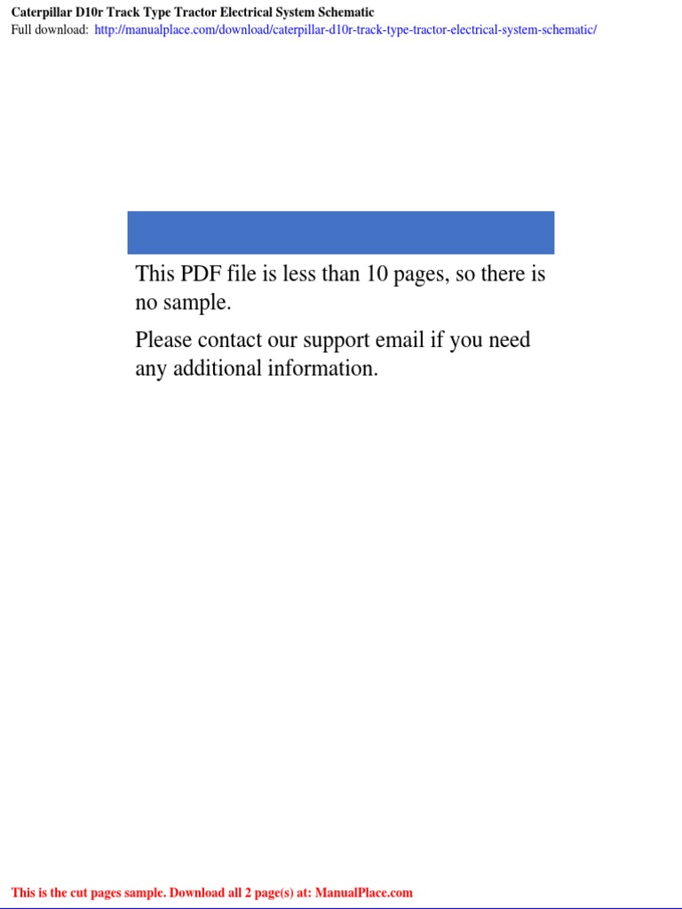 Caterpillar d10r Track Type Tractor Electrical System Schematic | PDF