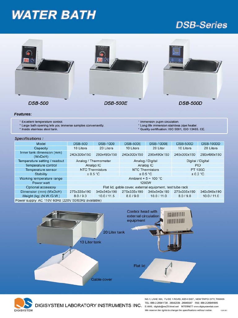 Water Bath DSB-series Catalog3 | PDF