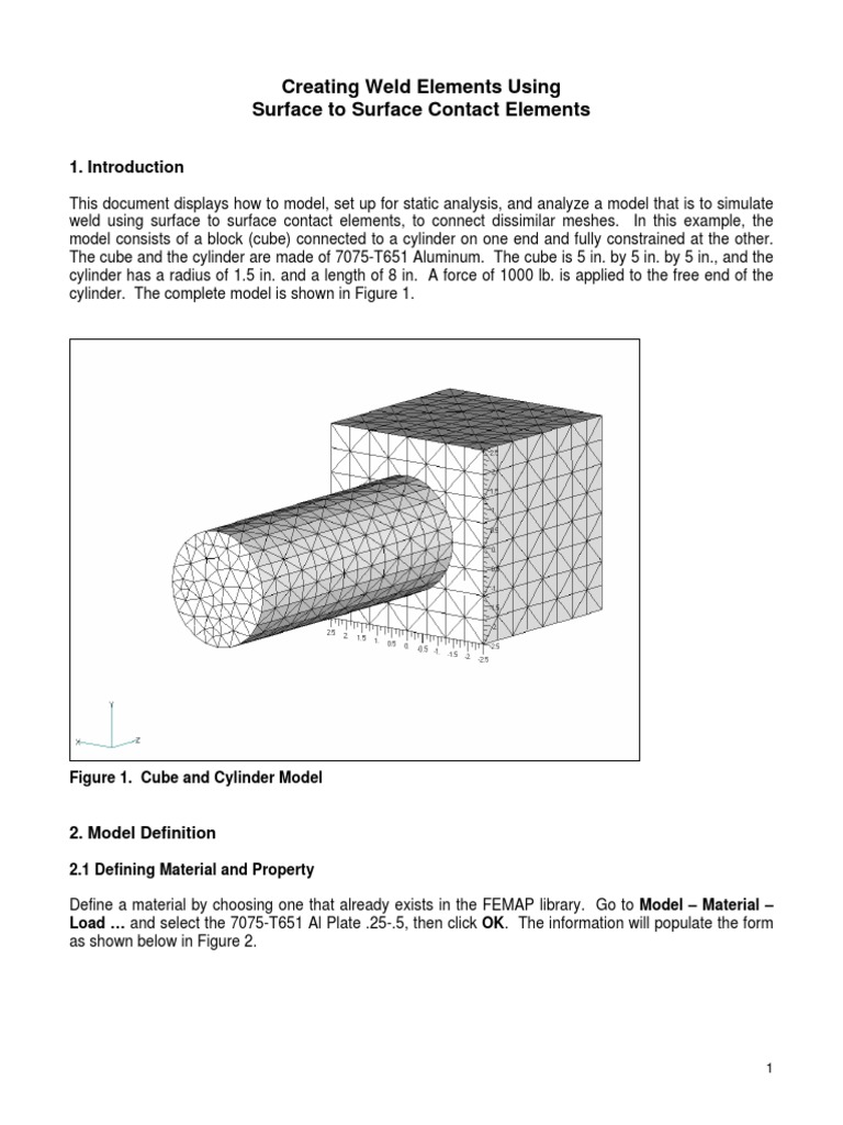 Weld Modeling with Surface Contacts | PDF | Computing