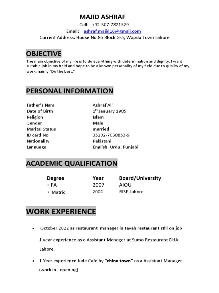 Majid CV | PDF