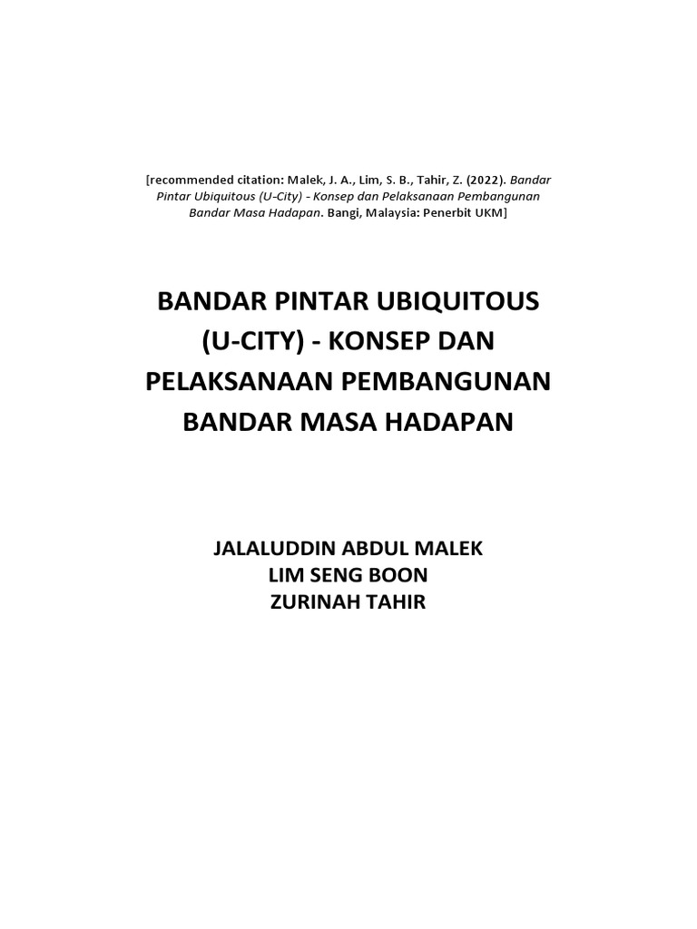 Bandar_Pintar_Ubiquitous_U_City_Konsep_d | PDF