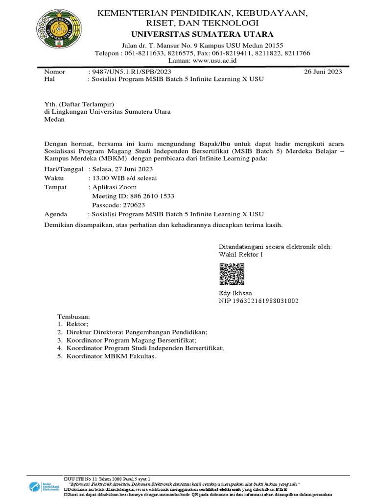 Sosialisasi MSIB Batch 5 USU | PDF | Sains & Matematika