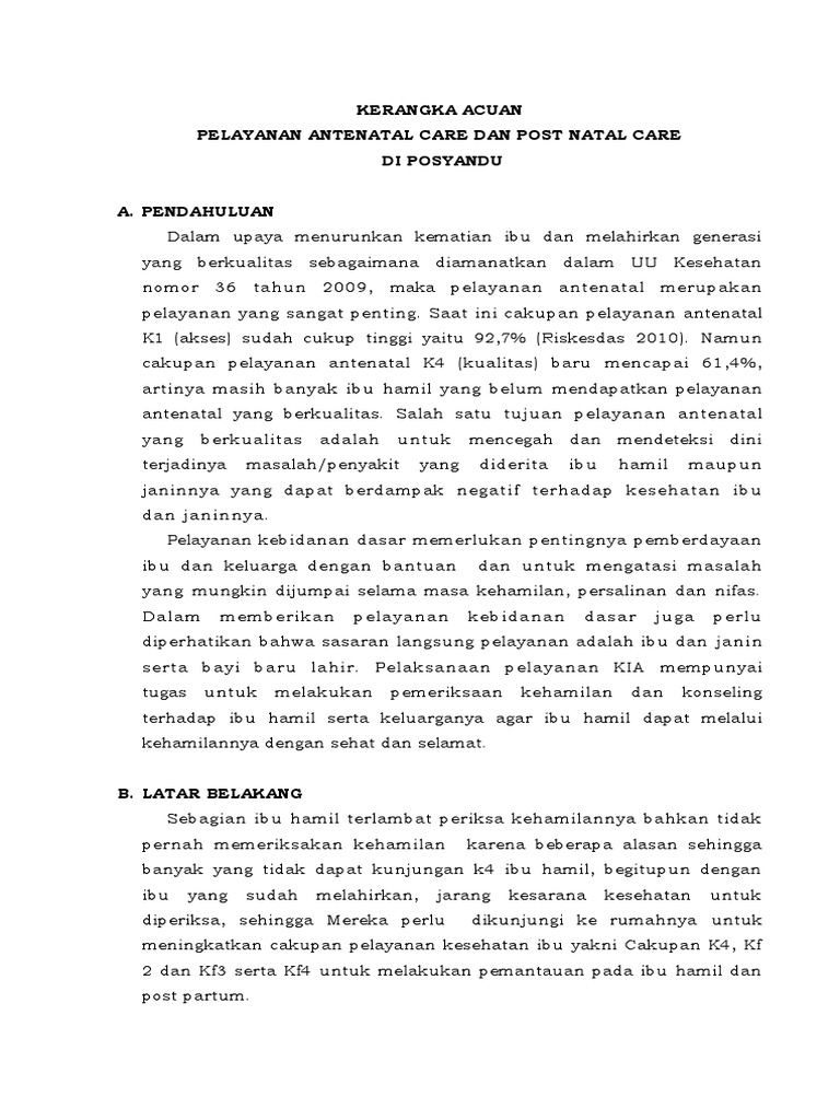 Kak Pelay Anc Dan PNC Diposyandu | PDF