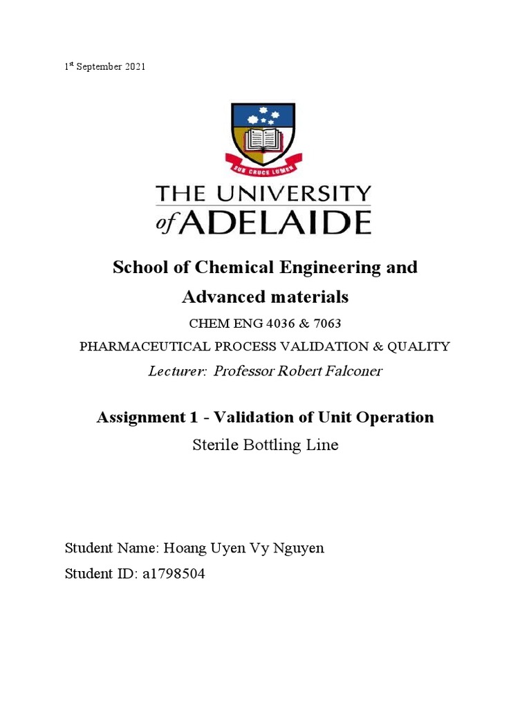 A1798504 - Chem Eng 4036 Assignment 1 Validation | PDF | Verification ...