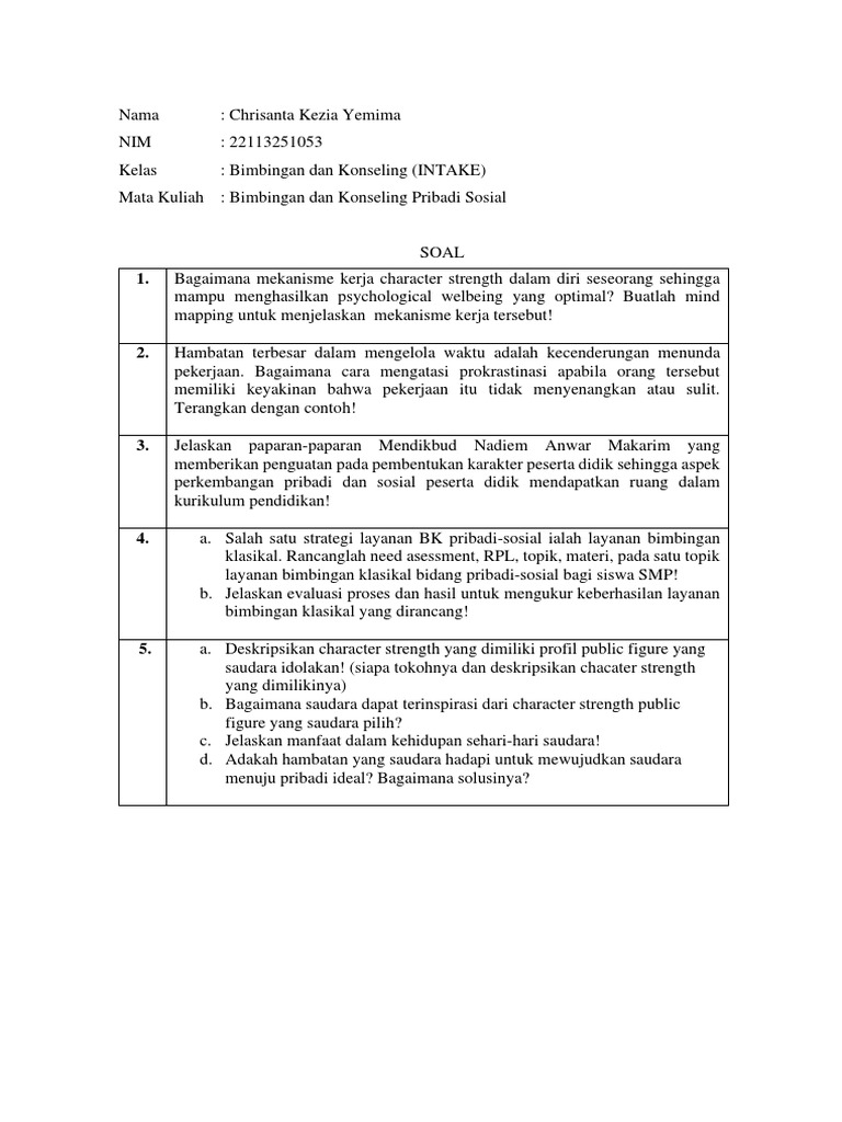 2 - Chrisanta Kezia Yemima - UAS BK PRIBSOS | PDF