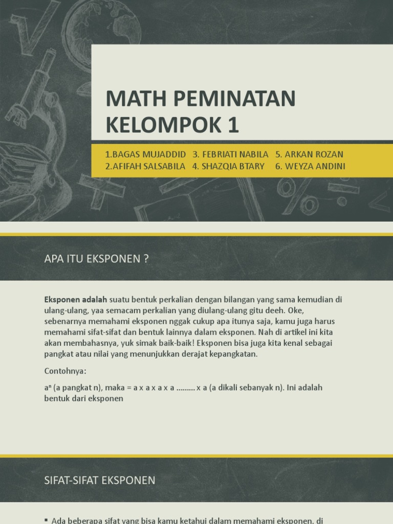 Math Peminatan Kelompok 1 | PDF
