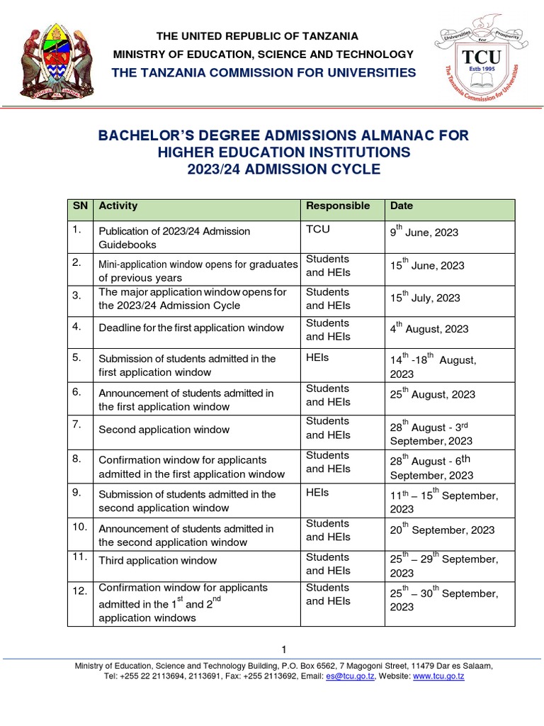 Bachelor's Degree Admissions Almanac For Higher Education Institutionsm ...