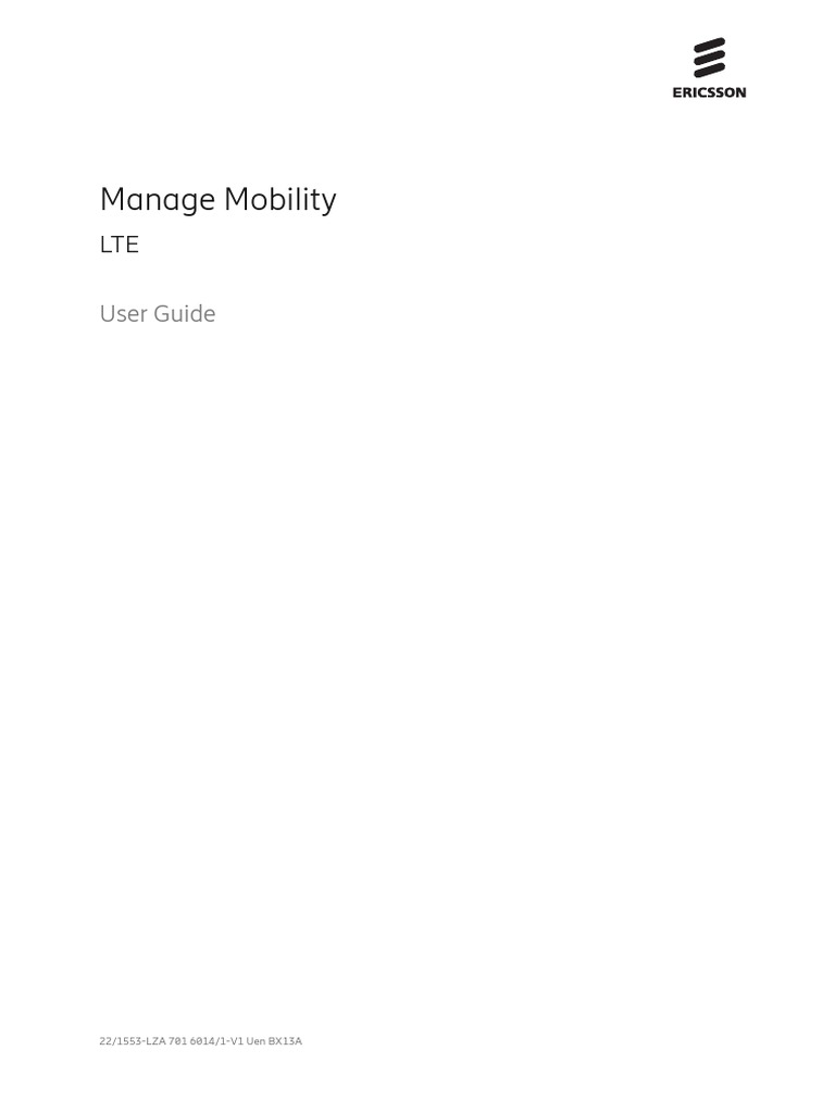 Manage Mobility LTE | PDF | Wireless | Data Transmission