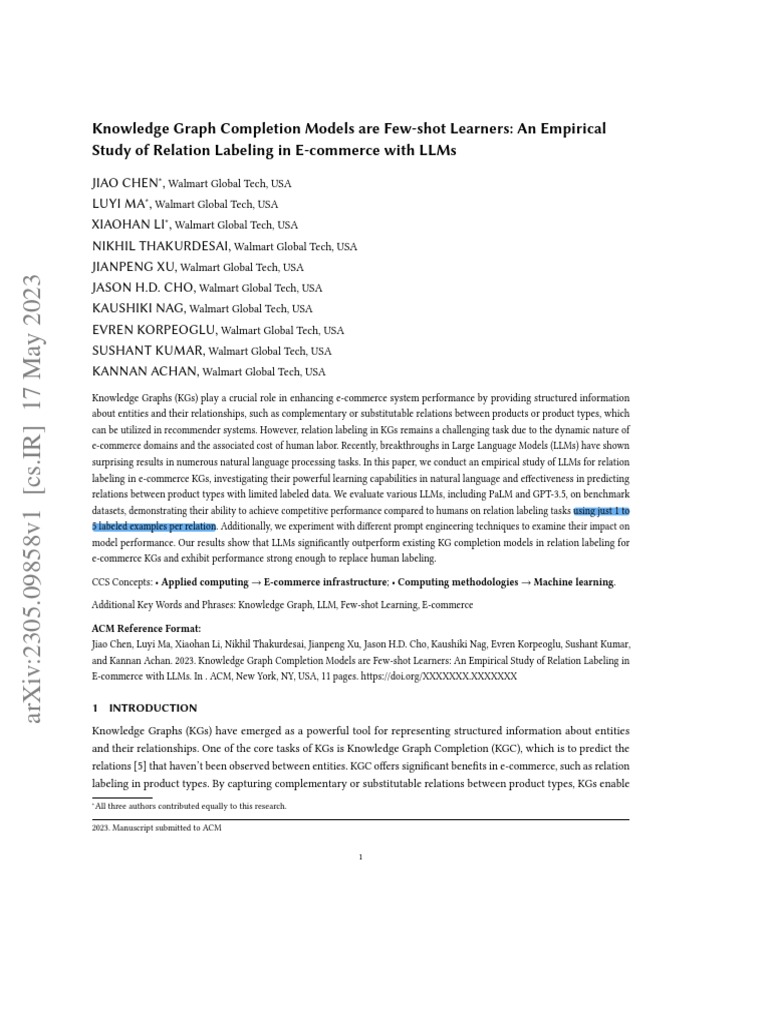 Walmart LLM KG | PDF | Accuracy And Precision | Artificial Neural Network