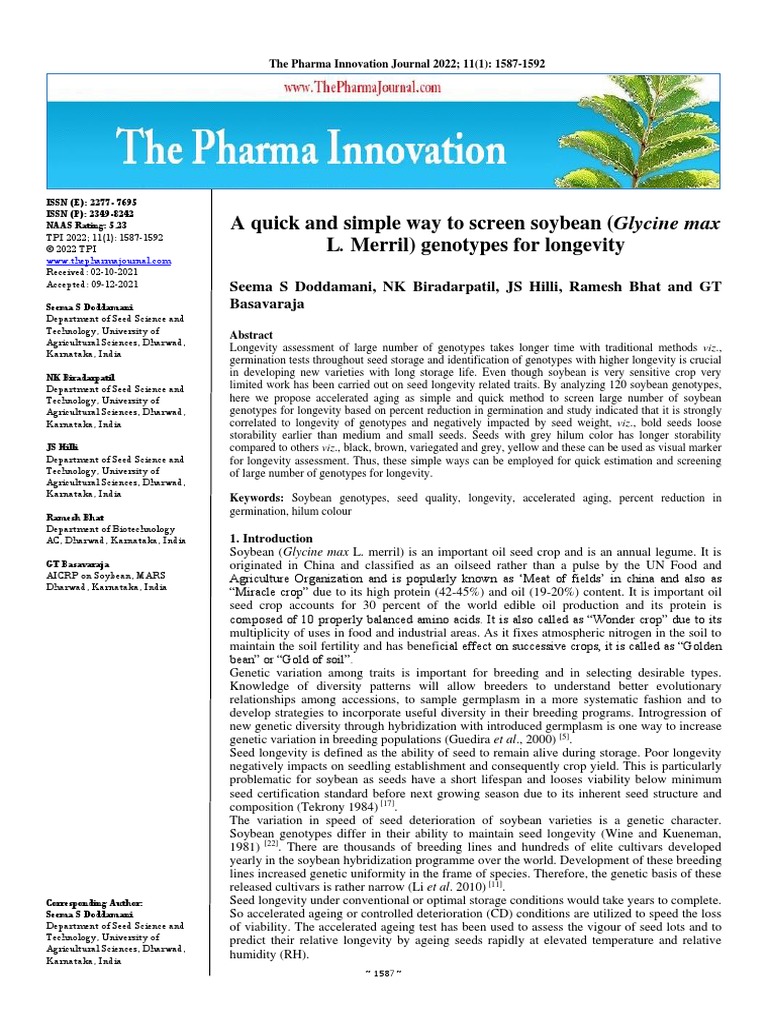 The Pharma Innovation Journal 2022 | PDF | Plant Breeding | Seed