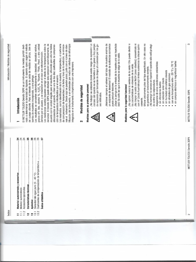 Manual Densímetro Automático Densito 30PX | PDF