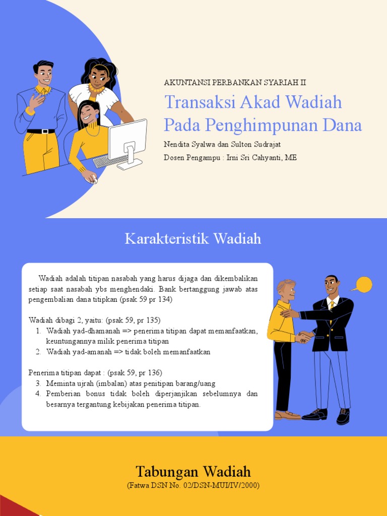 Transaksi Akad Wadiah Pada Penghimpunan Dana | PDF