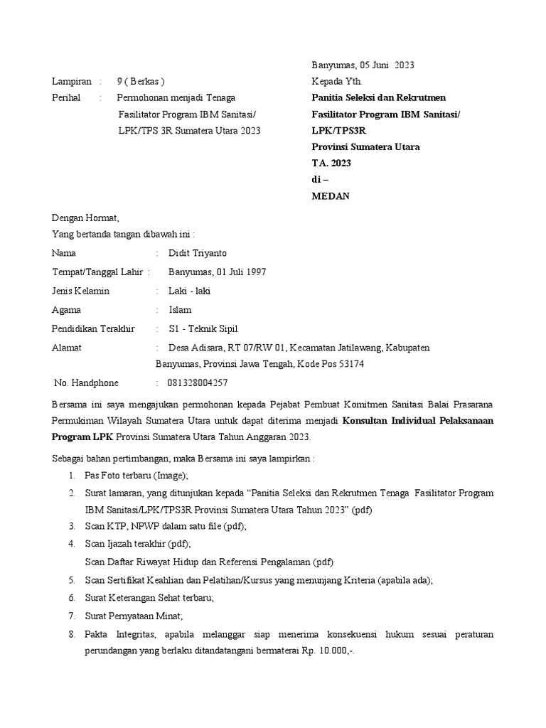 Format Lampiran I - IV | PDF