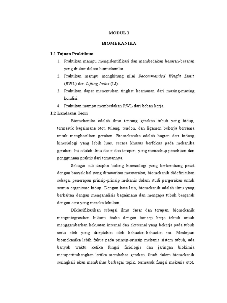 Laporan Ergonomi M1-D7-Sofyan Nurfaizalhaq | PDF