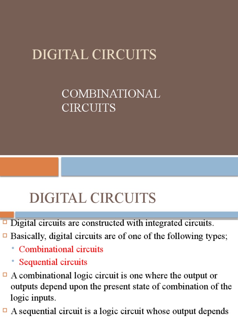Combinational Circuits Pdf Logic Gate Computing 