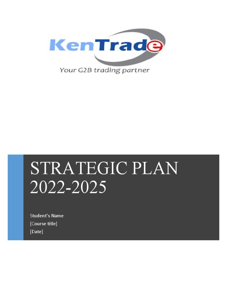 KenTrade Strategic Plan 2022-2025 | PDF | Economic Growth | Sustainability