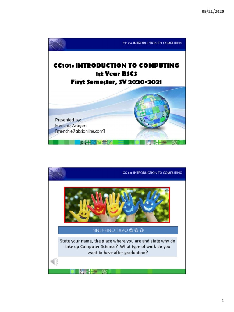 Cc101 Introduction To Computing Module 1 | PDF | Computing ... Cc101 Introduction To Computing Module 1 | PDF | Computing ...