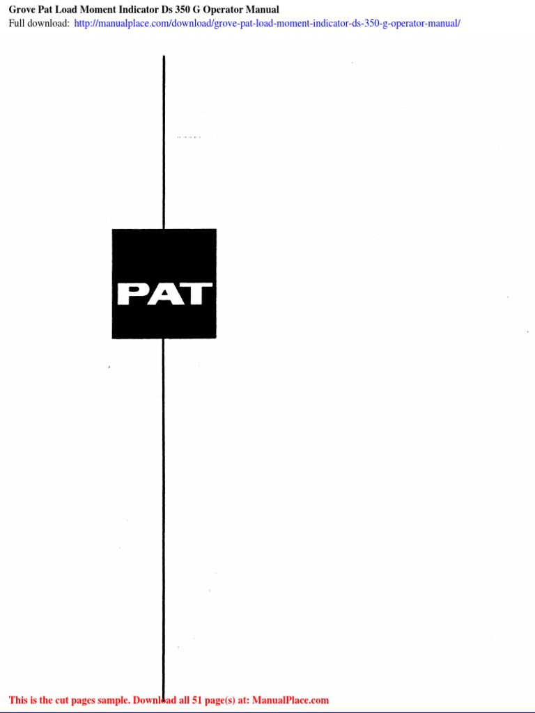 Grove Pat Load Moment Indicator Ds 350 G Operator Manual | PDF
