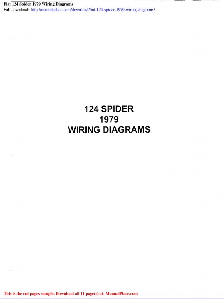 Fiat 124 Spider 1979 Wiring Diagrams | PDF