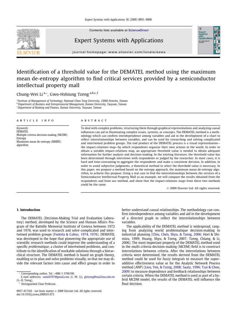 Dematel Mmde Method | PDF | Matrix (Mathematics) | Information