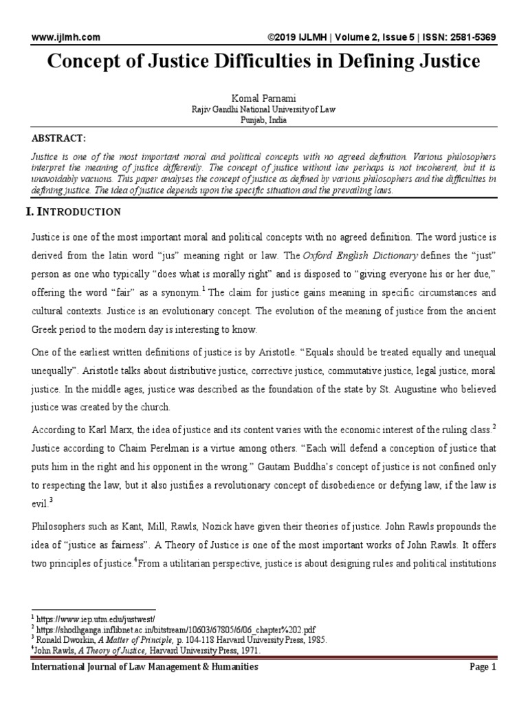 Theories and Concept of Justice | PDF | Justice | Crime & Violence