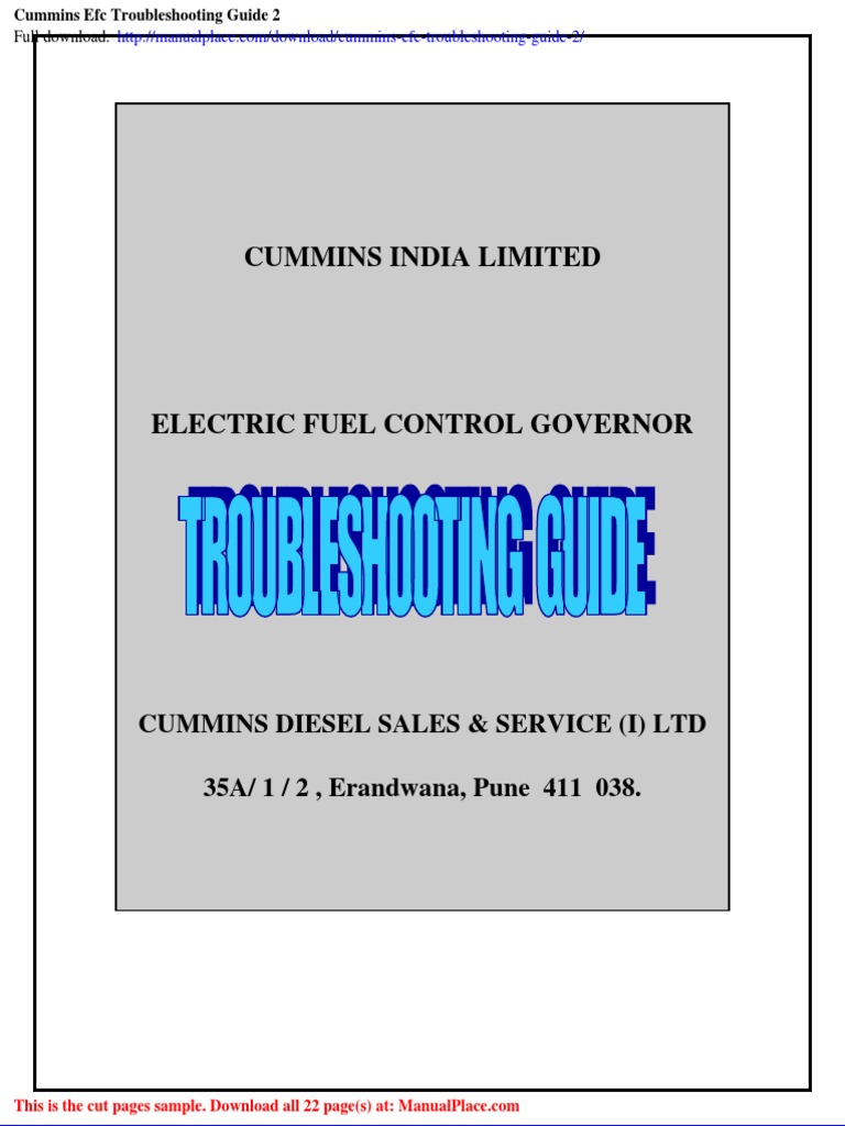 Cummins Efc Troubleshooting Guide 2 | PDF | Power Supply | Troubleshooting
