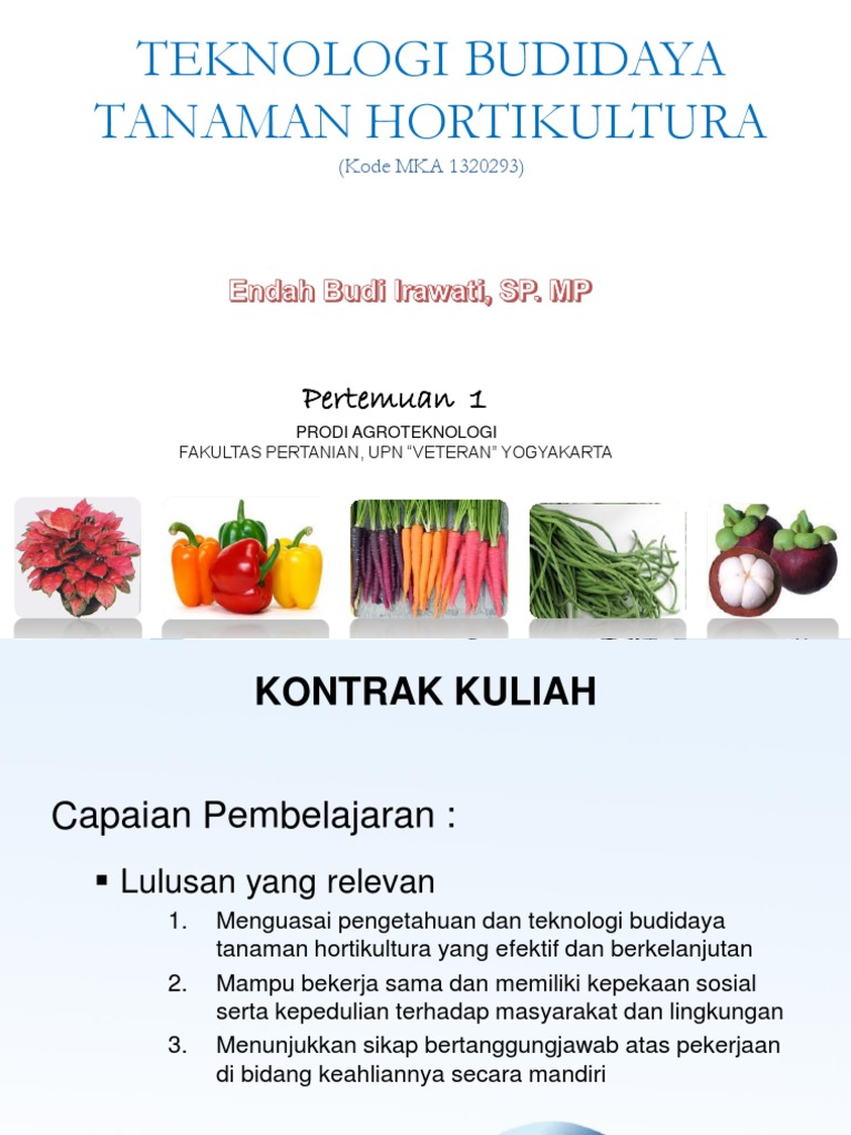 1 Pendahuluan Horti PDF | PDF