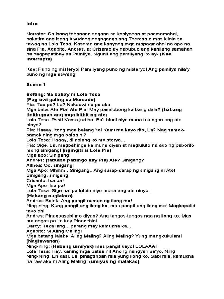 Stage Play (Script) | PDF