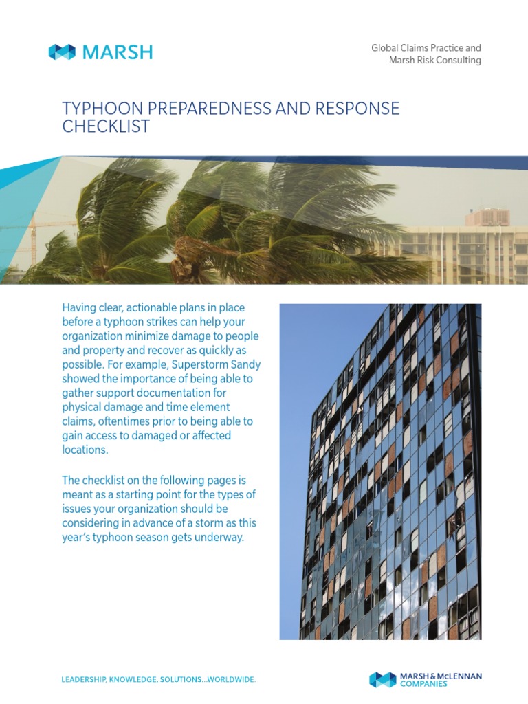 Typhoon_Preparedness_and_Response_Checklist_Asia | PDF | Insurance ...