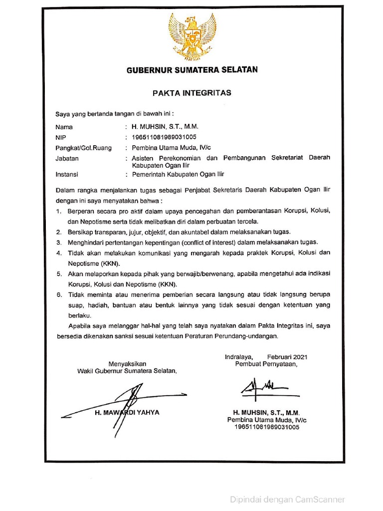 contoh FAKTA INTEGRITAS | PDF