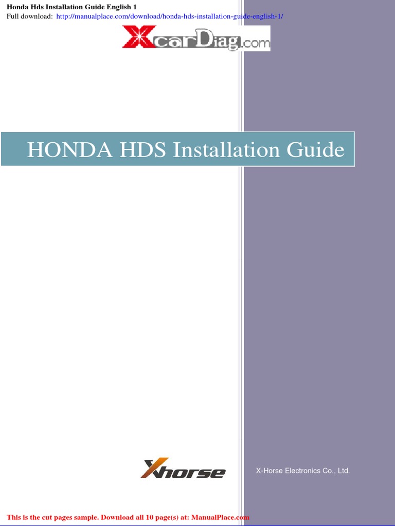 Honda HDS Installation Guide | PDF