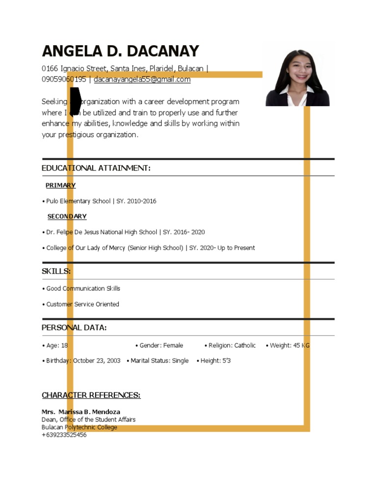 Angela Dacanay Resume | PDF