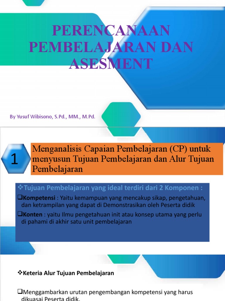 Perencanaan Pembelajaran Dan Asesment | PDF | Karier & Perkembangan